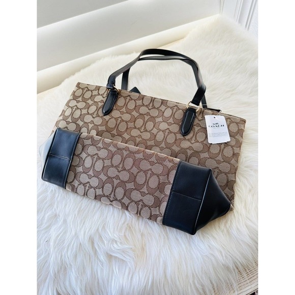 Coach | Bags | Nwt Coach F29958 Signature Jacquard Zip Tote Bag ...